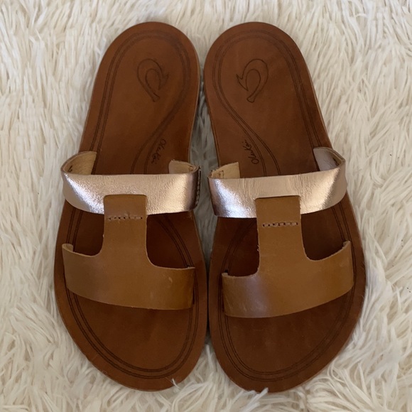 OluKai | Shoes | Olukai Leather Slide Sandal | Poshmark